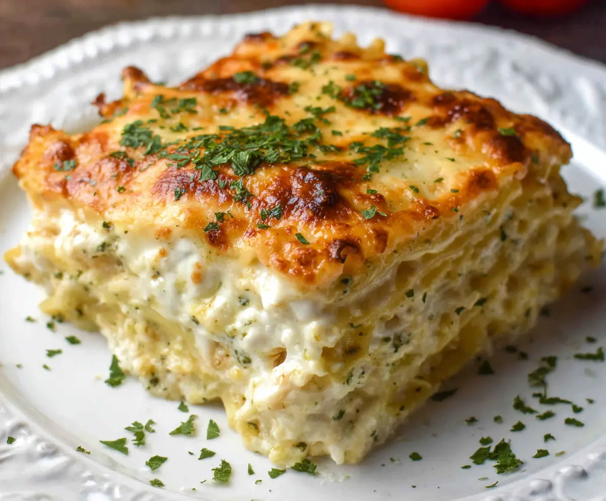 Perfect Creamy White Lasagna Recipe - Food From My Heart