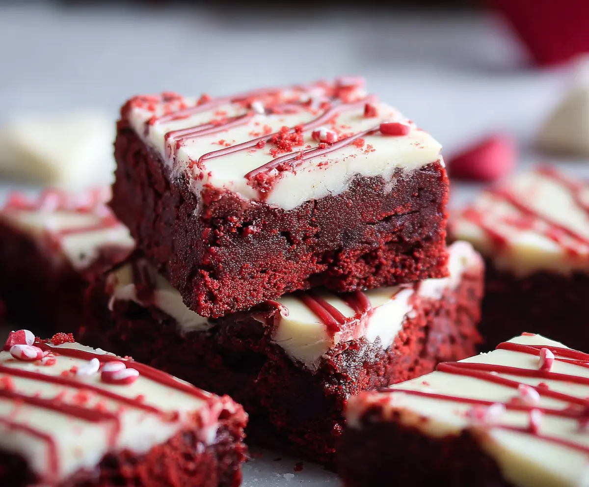 The Best Fudgy Red Velvet Brownies valentines desserts Recipe - Food ...